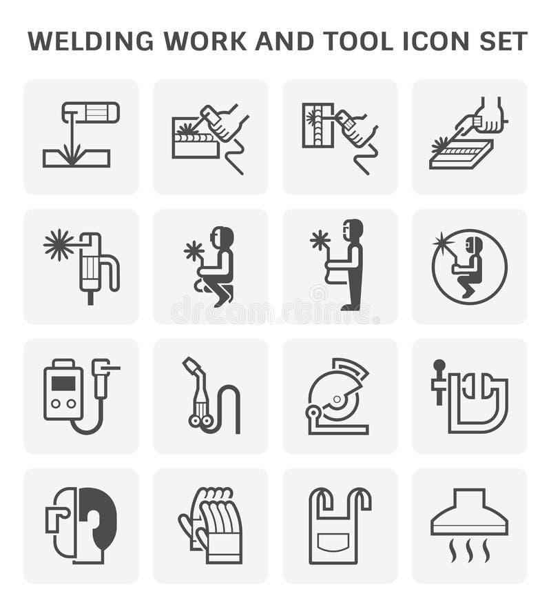 Welding work icon stock vector. Illustration of icon - 159440298