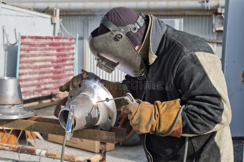 Welding Works on Manufacturing of Units and Parts of Pipelines Stock ...