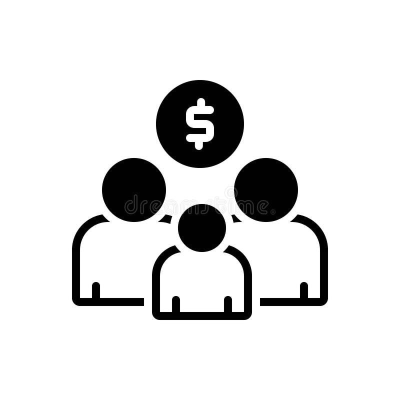 Black Solid Icon for Welfare, Well Being and Social Stock Vector ...