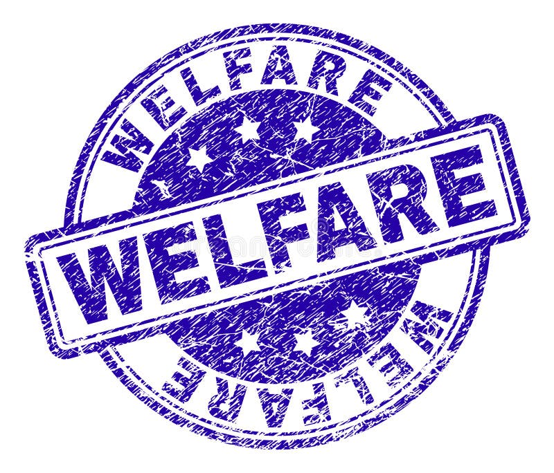 Scratched Textured WELFARE Stamp Seal Stock Vector - Illustration of ...