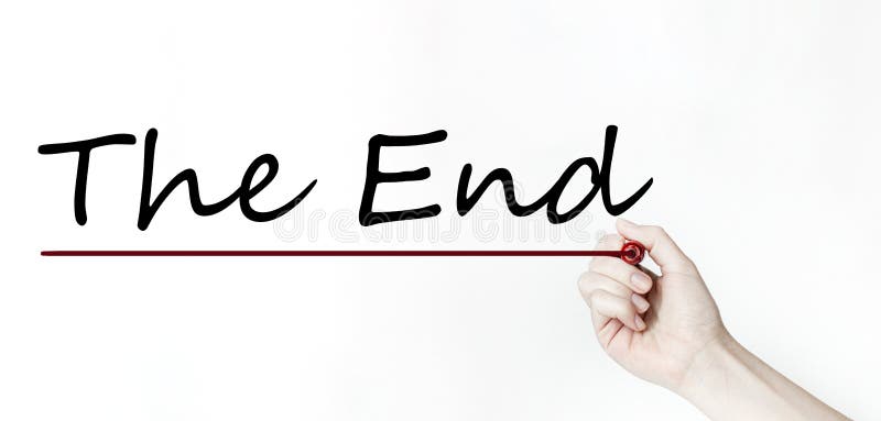Welk Handschrift Dan Ook Het Einde Van De Zwarte Markering Stock ...