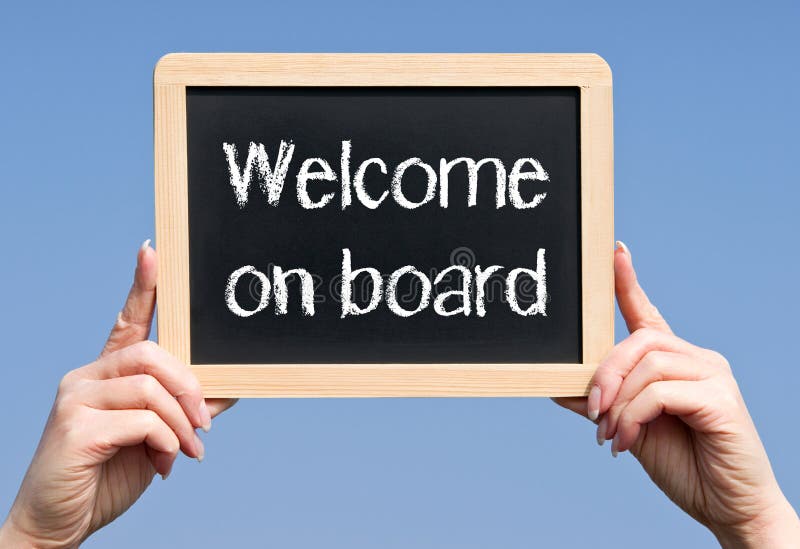 Welkom aan boord stock foto. Image of bericht, informatie - 84914758