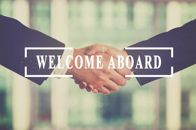 Welkom aan boord stock afbeelding. Image of onderhandeling - 90161721