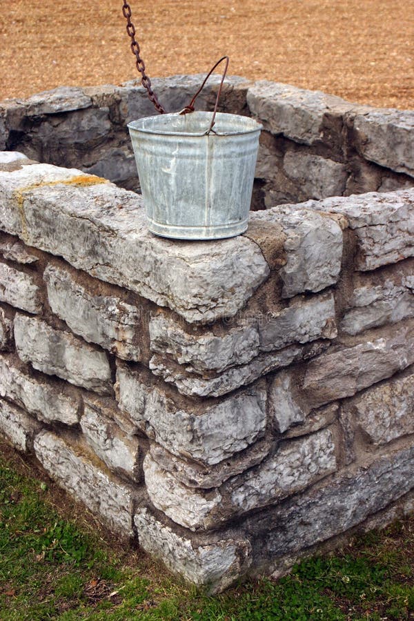 Stone Well stock photo. Image of grass, lawn, rocks, stone - 806914