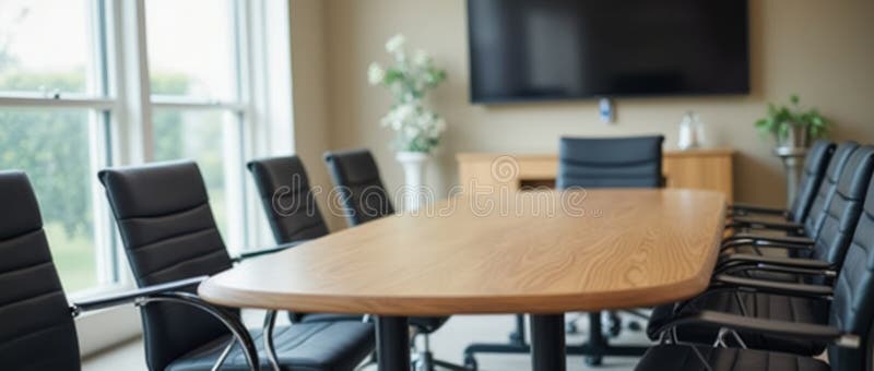 Well-Appointed Corporate Meeting Room Background Stock Image - Image of ...
