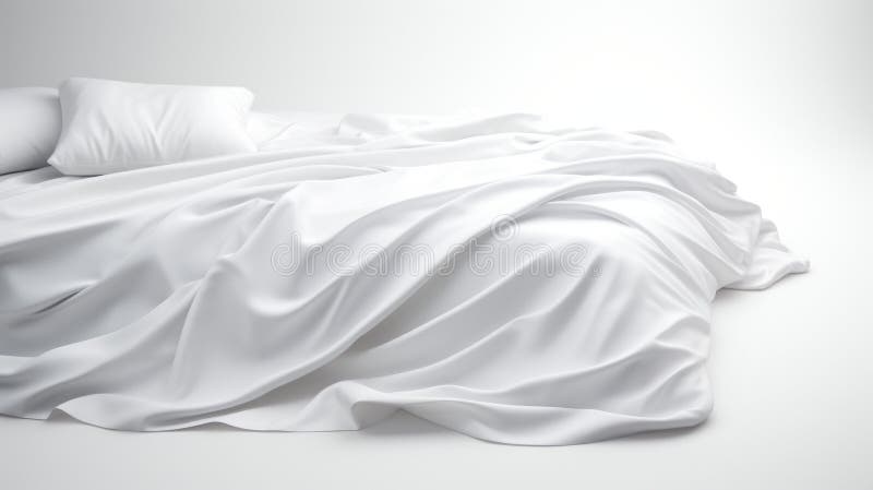 A Well-arranged Bed with Luxurious White Sheets and Pillows ...