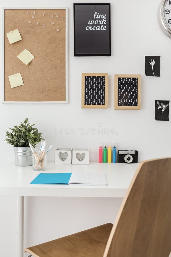 Well arranged desk stock photo. Image of board, corporation - 55226702