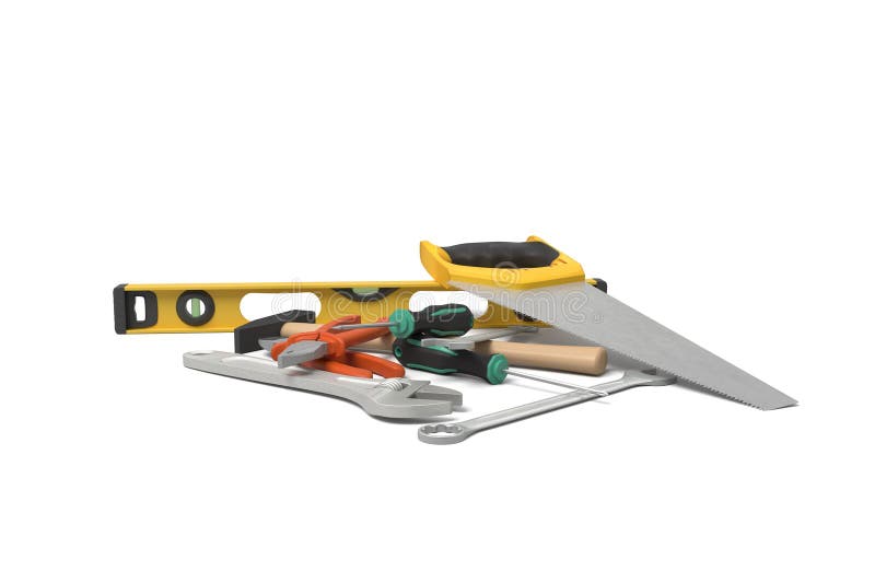 Stacked Tools on a Seamless Background Stock Illustration ...