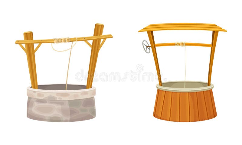 Well As Stone Structure in the Ground for Accessing Water Vector ...