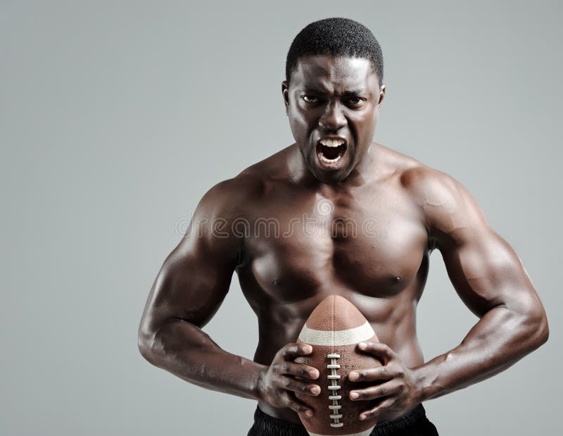 Well-built American Football Player Stock Image - Image of american ...