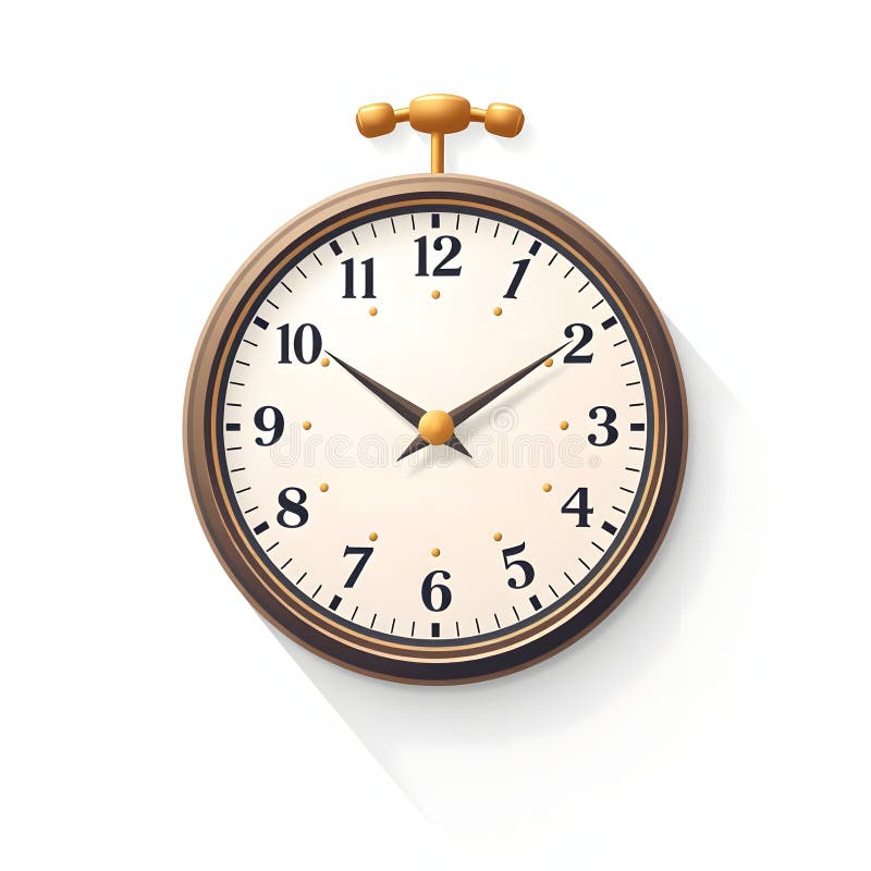 Classic Brass Wall Clock Displaying Time in a Modern Minimalist Style ...