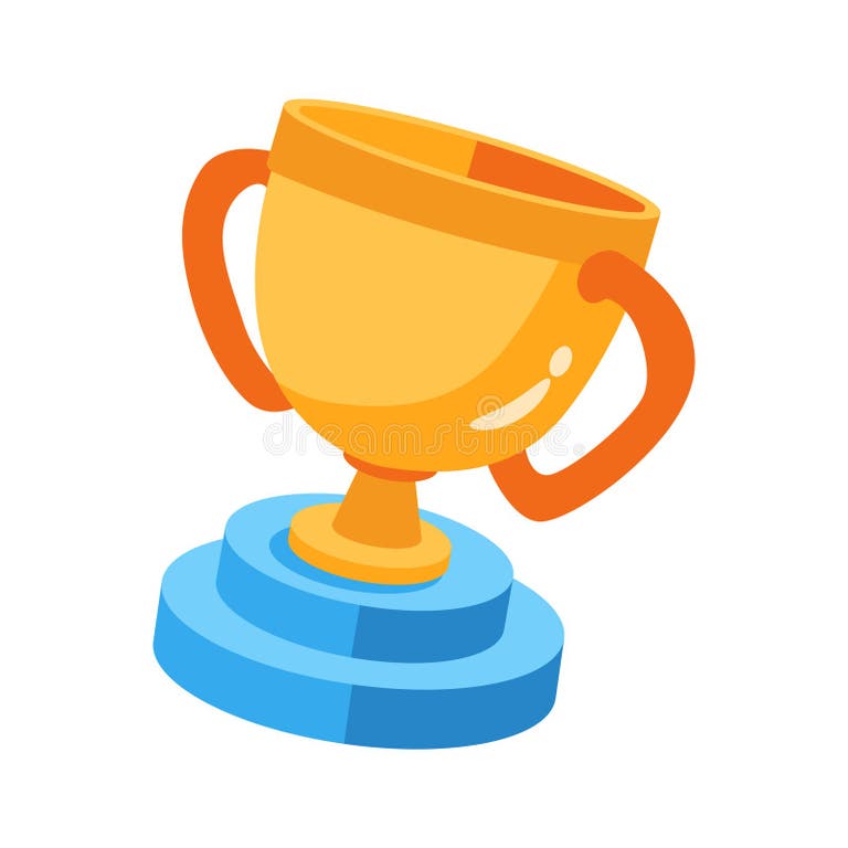 A Well Crafted 2d Style Icon of Student Trophy Stock Vector ...