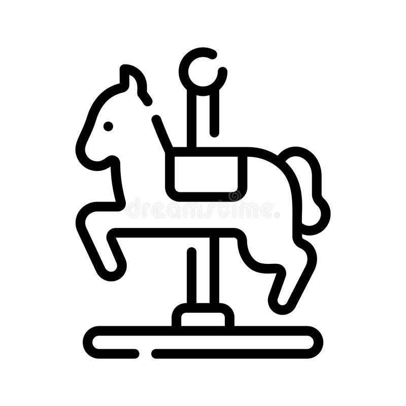 A Carousel Ride without a Horse Stock Vector - Illustration of rotating ...