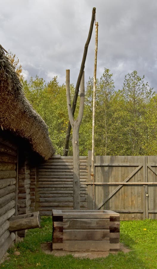 Well Crane for Water Outside Stock Image - Image of country, irrigation ...