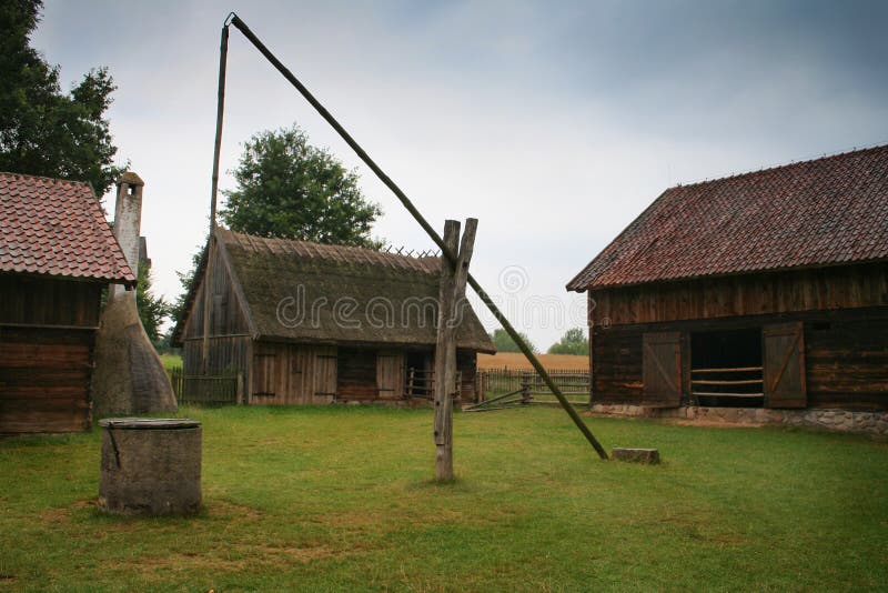 Well Crane for Water Outside Stock Image - Image of country, irrigation ...