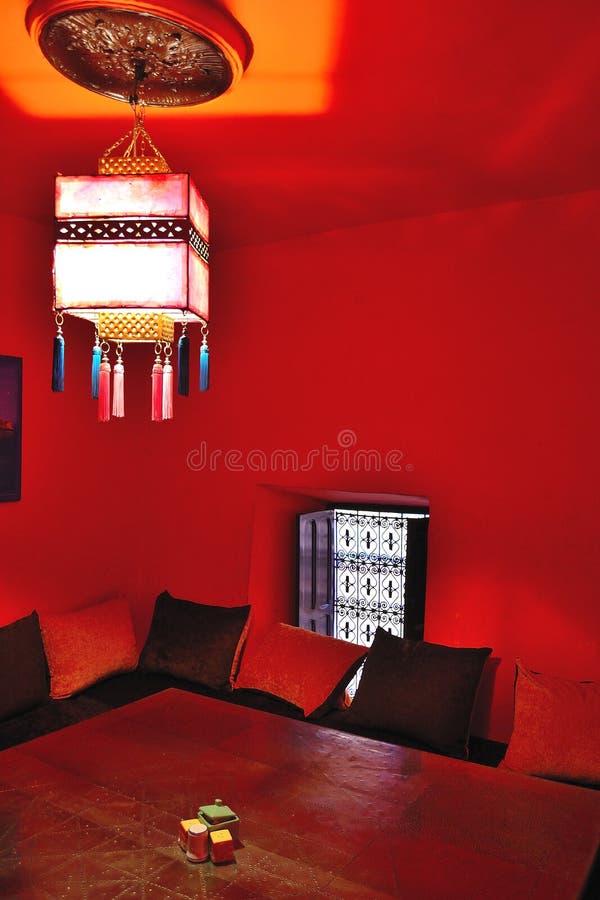 Well Decorated Arabic Cafe in Marrakesh Stock Image - Image of ...