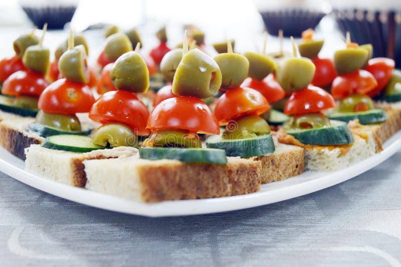 Well Decorated Food, Canapes, Cold,cuts, Buffet Stock Photo - Image of ...