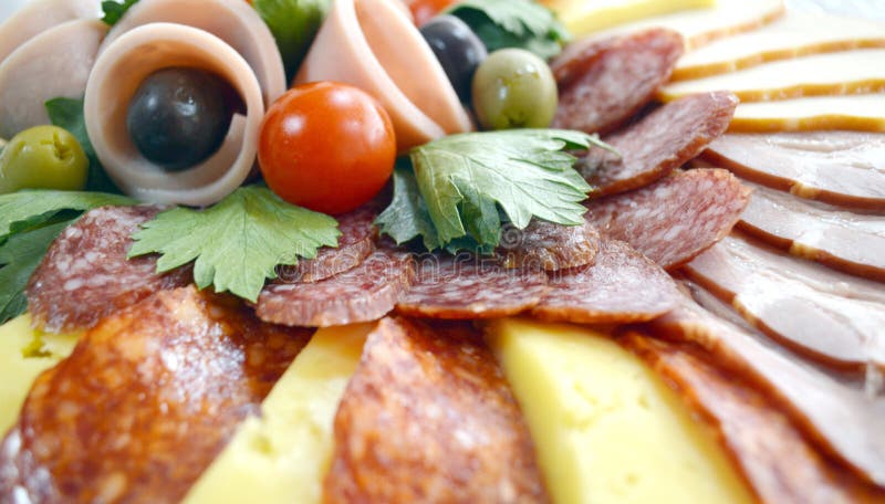 Well Decorated Food, Canapes, Cold,cuts, Buffet Stock Photo - Image of ...