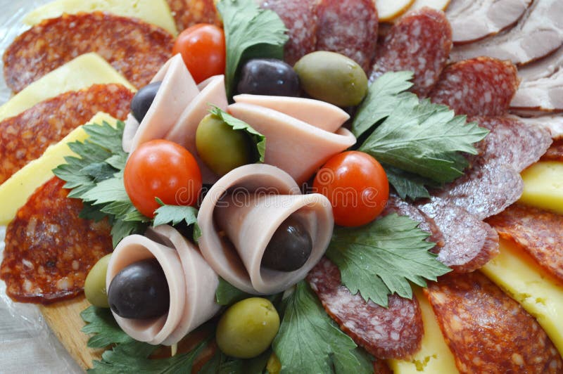 Well Decorated Food, Canapes, Cold,cuts, Buffet Stock Photo - Image of ...