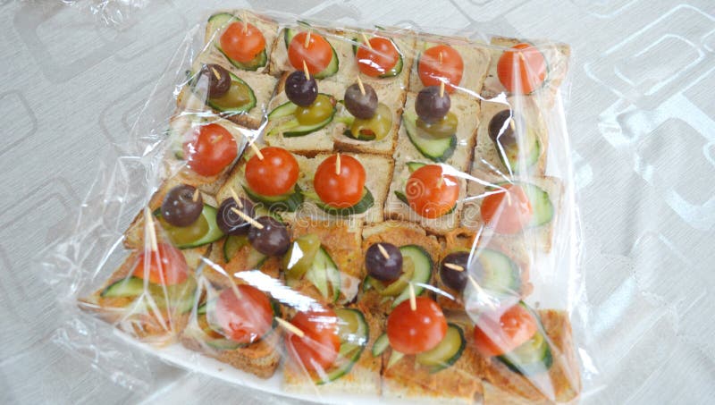 Well Decorated Food, Canapes, Cold,cuts, Buffet Stock Photo - Image of ...