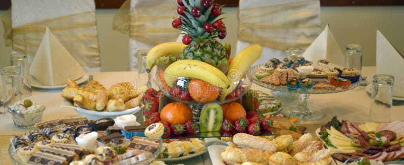 Well Decorated Food on a Table Stock Photo - Image of cacik, festive ...