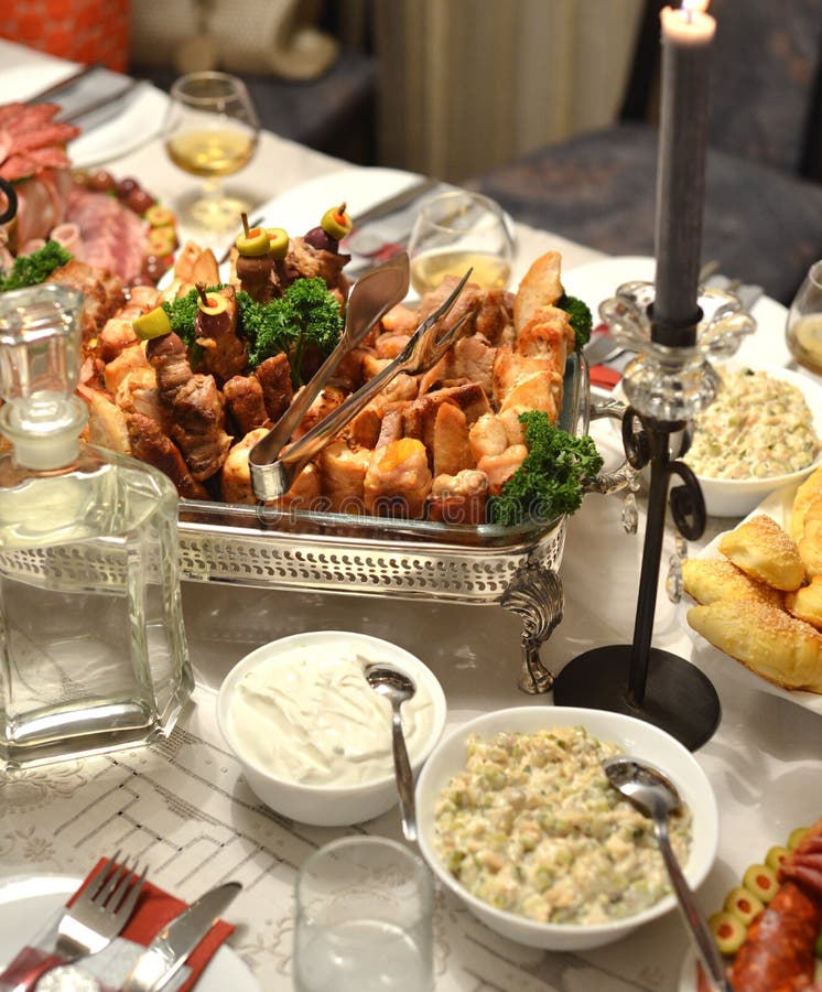 Gourmet Food, Table,cold Cuts Stock Image - Image of fancy, festive ...