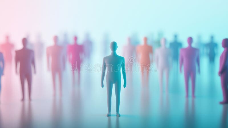 Well-defined Gray Figure in Sharp Focus Contrasts with a Diverse Group ...