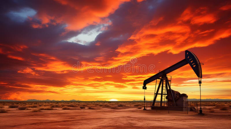 Well desert oil stock illustration. Illustration of drilling - 373617257