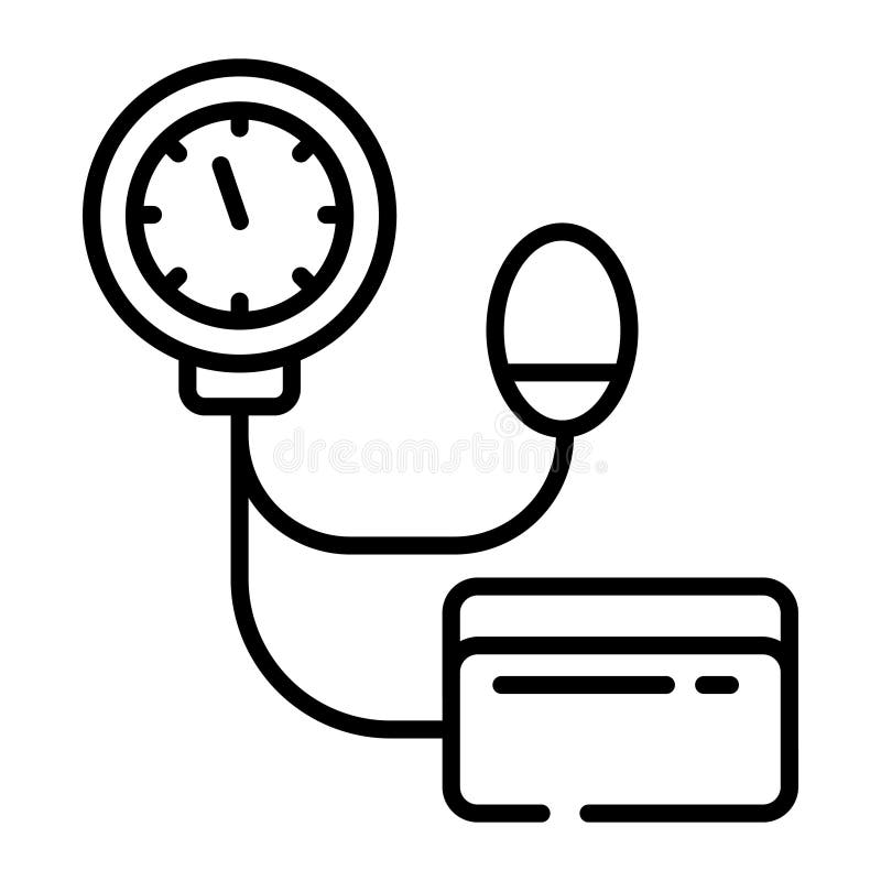 Well Design Icon of Bp Apparatus, Sphygmomanometer Vector Stock Vector ...