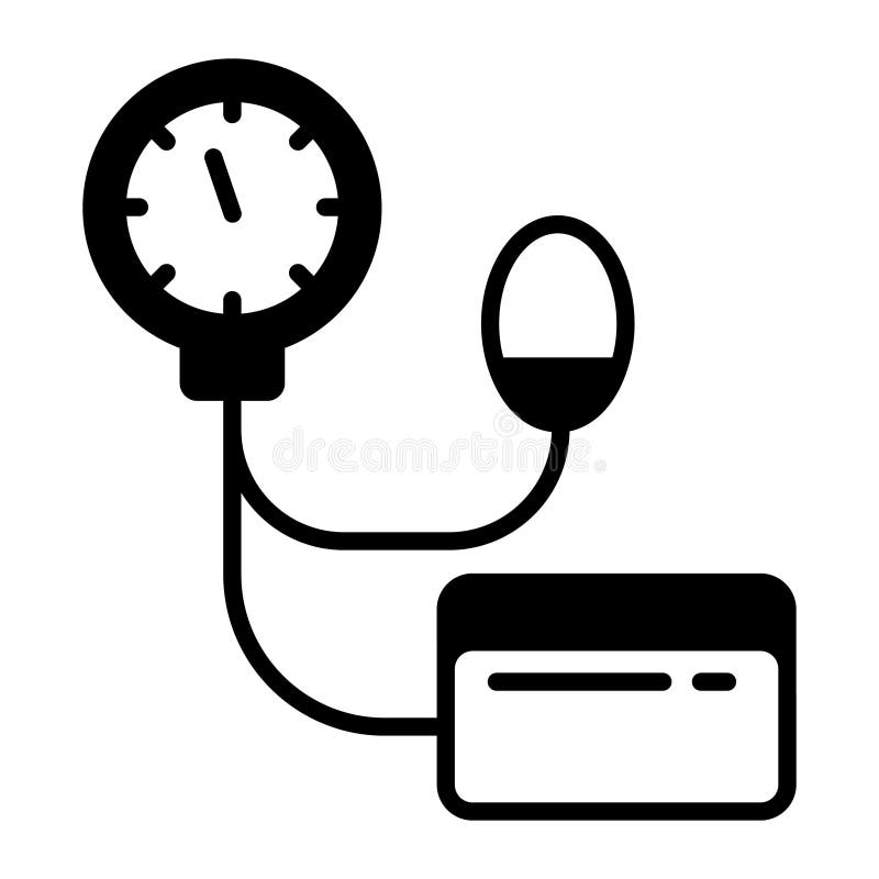 Well Design Icon of Bp Apparatus, Sphygmomanometer Vector Stock Vector ...