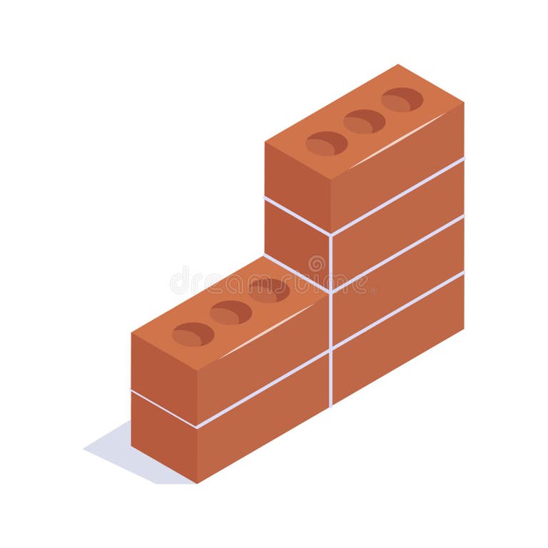 Well Designed Brick Wall Isometric Icon in Modern Style Stock Vector ...