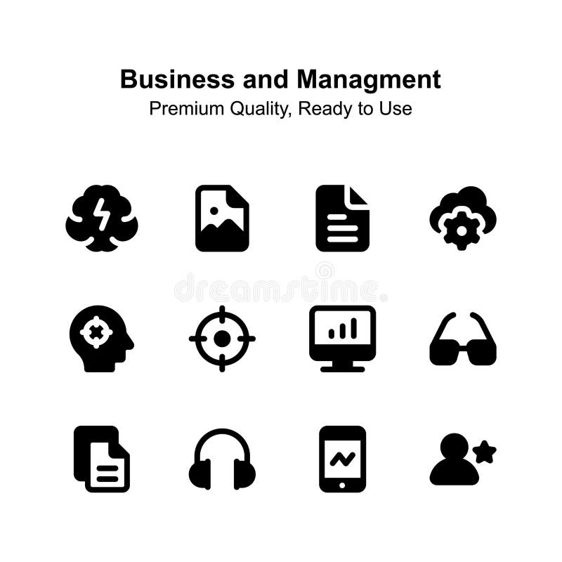 Well Designed Business and Management Icons Set Stock Vector ...