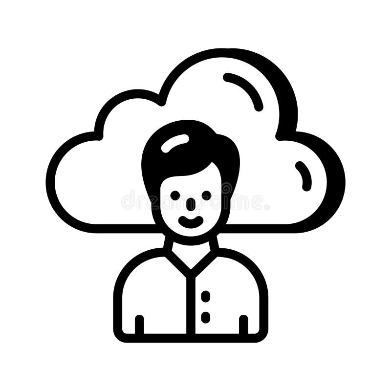 Cloud User stock vector. Illustration of personal, user - 332544449