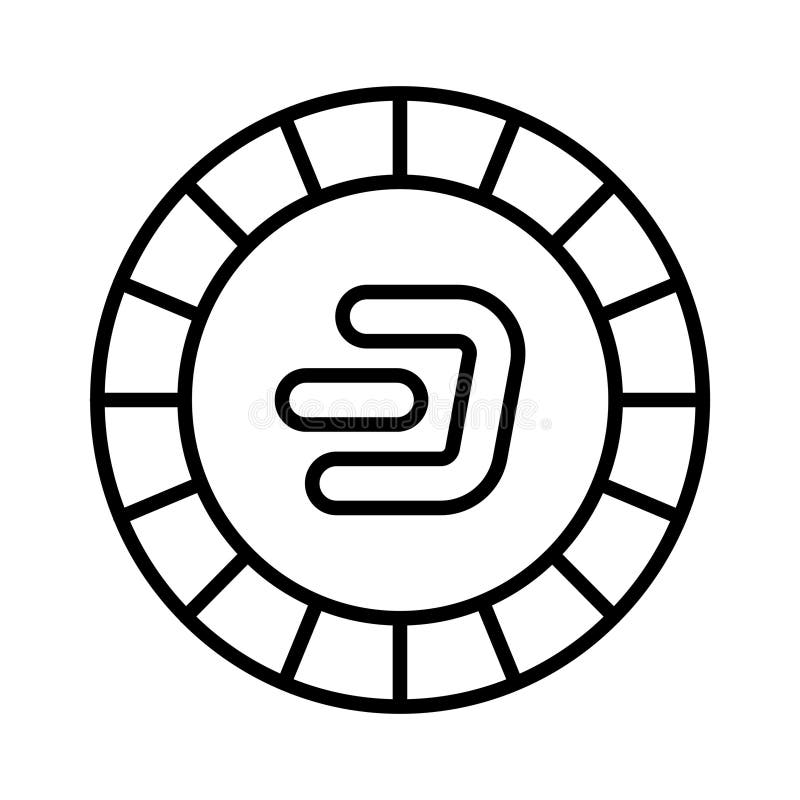 Well Designed Icon of Dash Coin, Cryptocurrency Coin Vector Design ...
