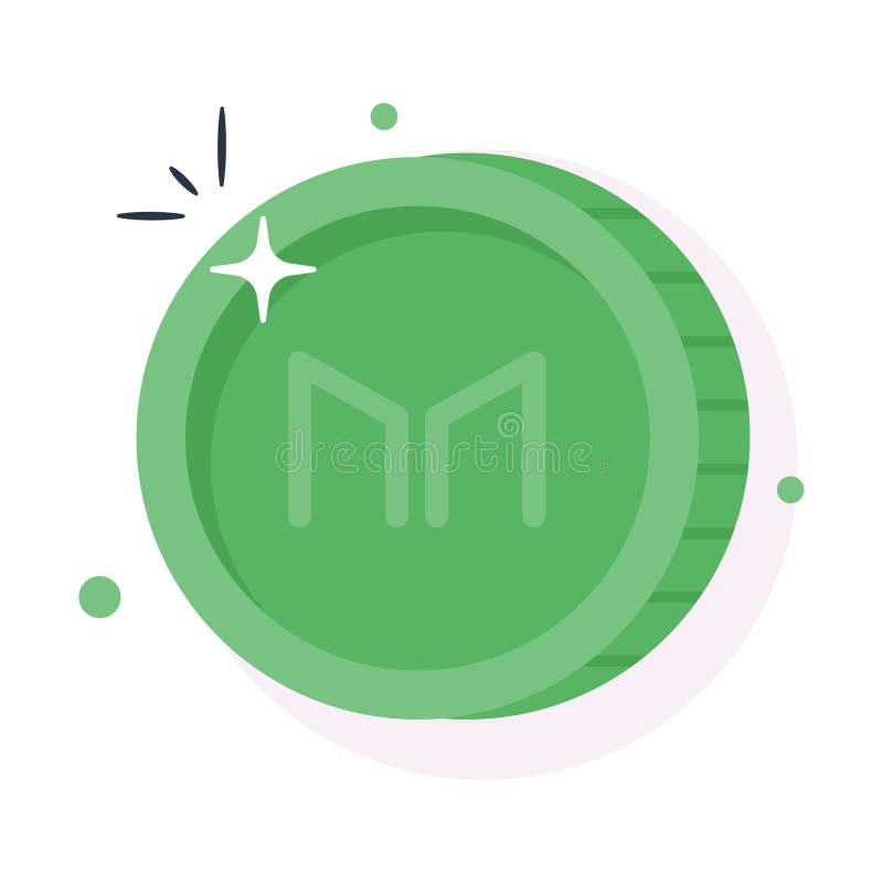 Well Designed Icon of Maker Coin, Cryptocurrency Coin Vector Design ...