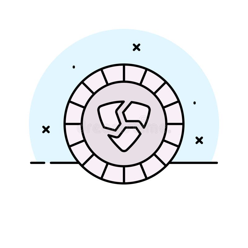 Well Designed Icon of Nem Coin, Cryptocurrency Coin Vector Design Stock ...