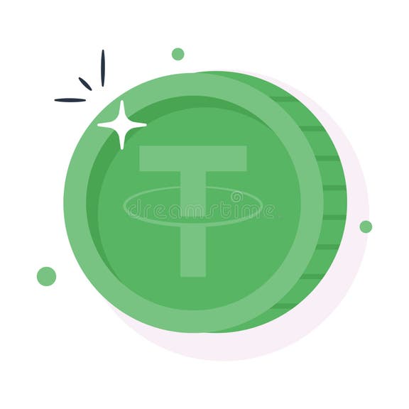 Well Designed Icon of Tether Coin, Cryptocurrency Coin Vector Design ...