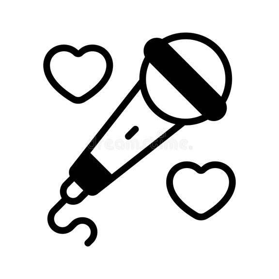 Well Designed Icon of Wired Microphone, Singing Mic in Modern Style ...