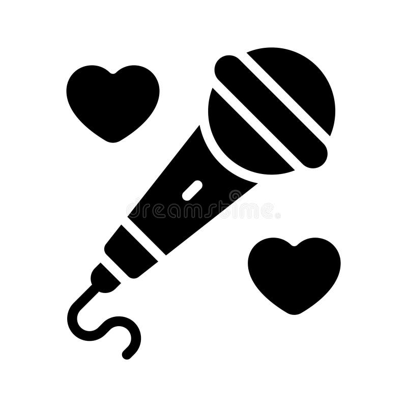 Well Designed Icon of Wired Microphone, Singing Mic in Modern Style ...