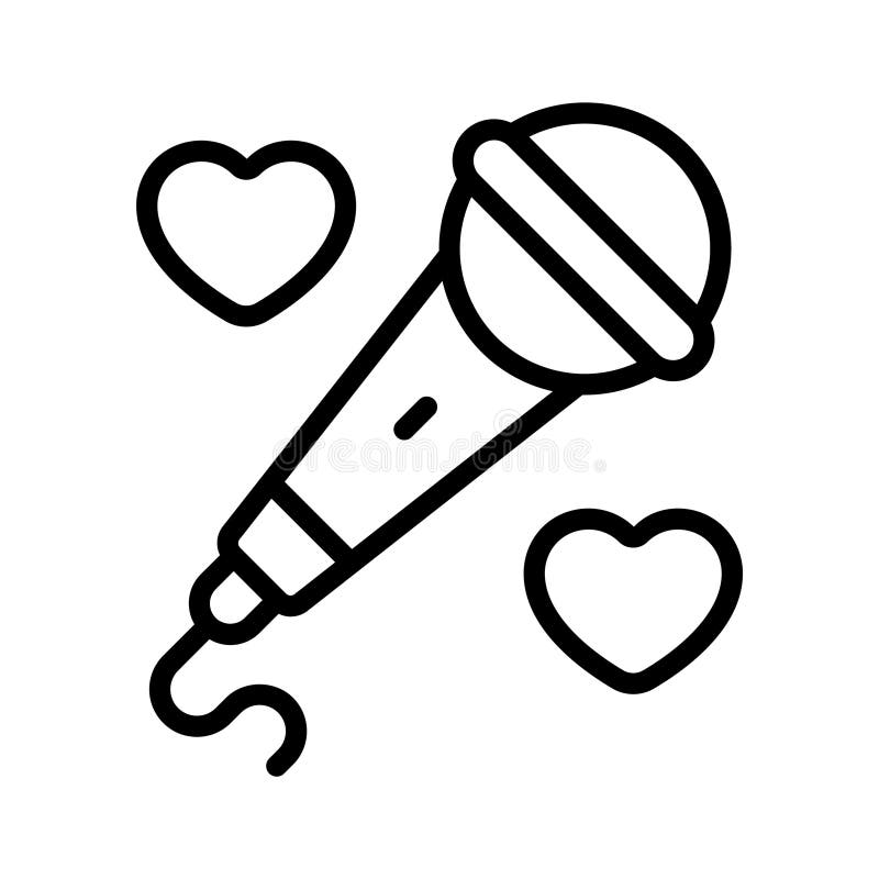 Well Designed Icon of Wired Microphone, Singing Mic in Modern Style ...