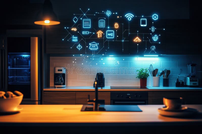 A Well-designed Kitchen Showcases Smart Appliances and Digital ...