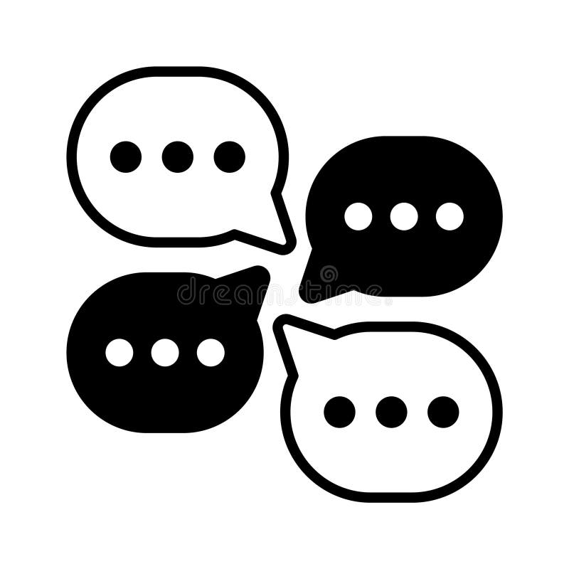 Well Designed Messages Icon, Communication, Speech Bubbles ...