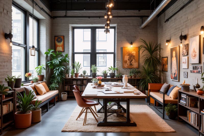 Modern Workspace Natural Light Greenery Urban Setting Designed ...