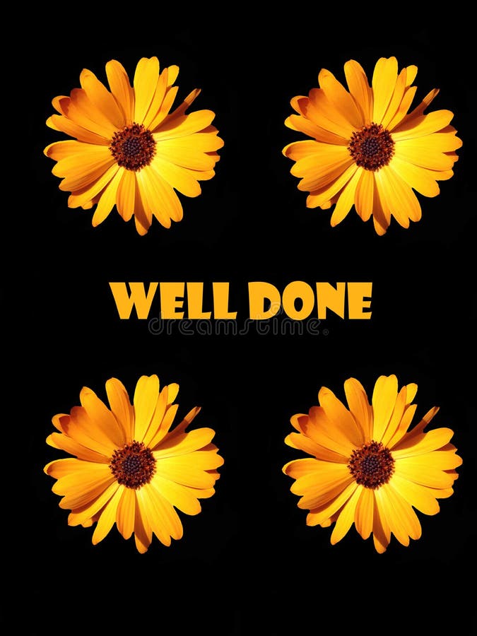 Well done stock illustration. Illustration of scene, flowers - 77129434