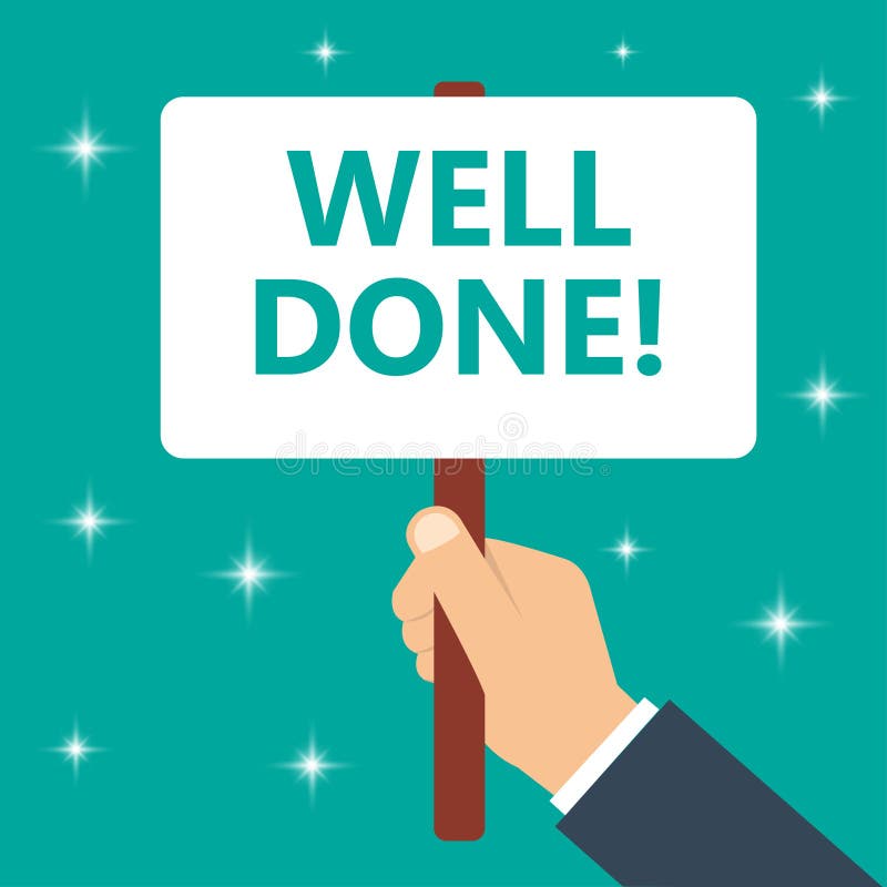 Well Done cartoon banner stock illustration. Illustration of employee ...