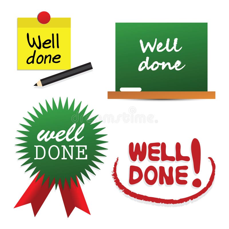 Well Done Signs Stock Illustrations – 138 Well Done Signs Stock ...