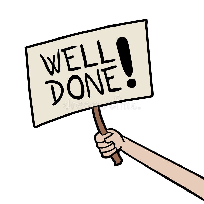 Well done message stock vector. Illustration of design - 118579192