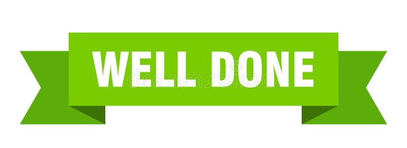 Well done ribbon. stock vector. Illustration of element - 153373333