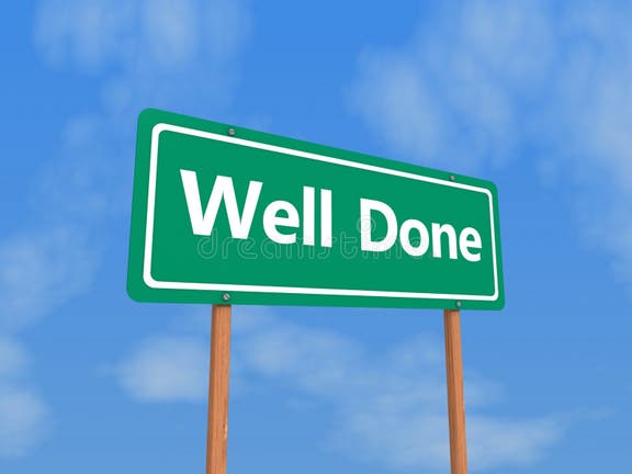 Well done sign stock illustration. Illustration of successful - 25986628