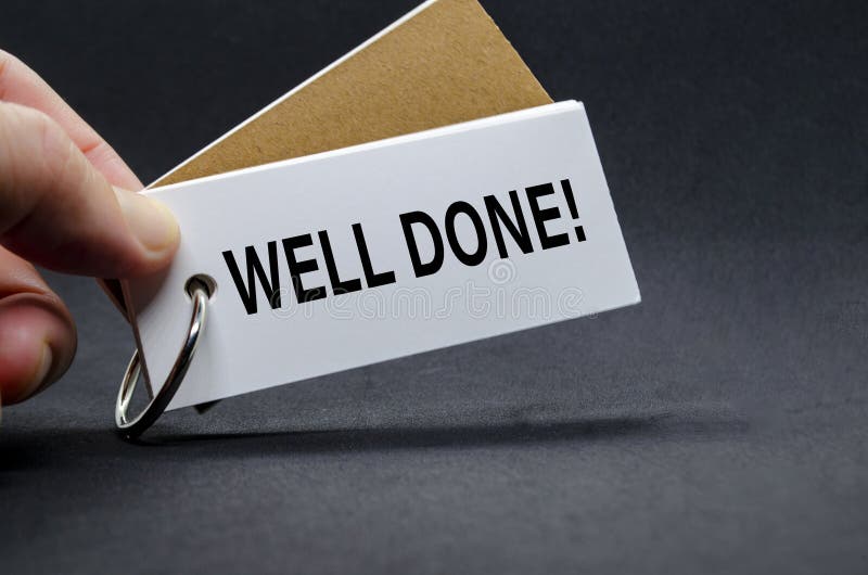 Well Done. a Simple Gesture, a Powerful Message of Recognition Stock ...